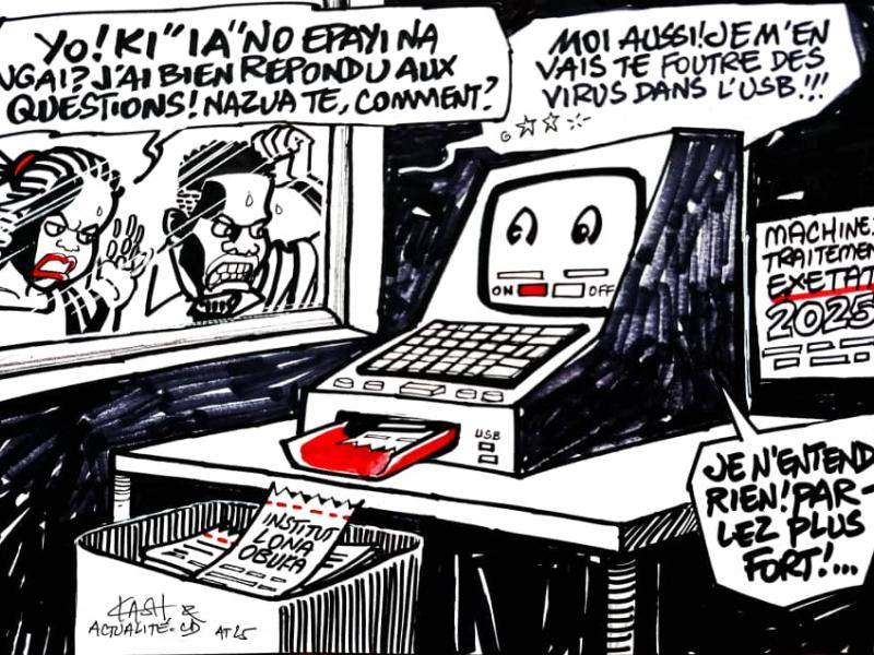 Caricature : Exetat 2025, des résultats en 72 heures grâce à l ...